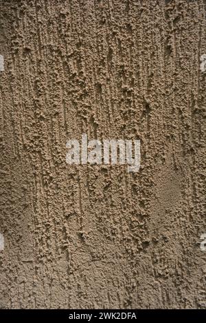 Dry grey mud plaster wall background texture. Empty soil ground ...