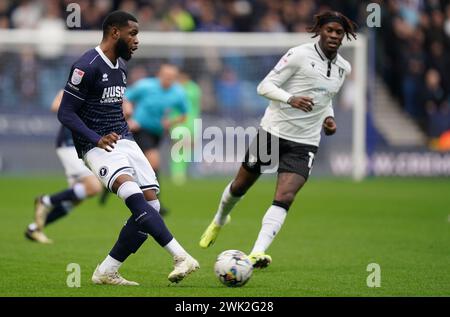 LONDON, ENGLAND - FEBRUARY 17: Japhet Tanganga of Millwall prior to the ...