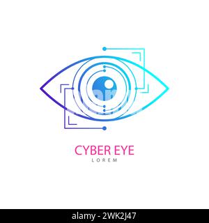 Eye Scanner Logo .Cyber eye on a white background .Electronic ...
