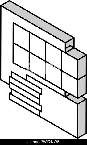 thermal insulation floor isometric icon vector illustration Stock ...
