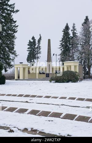 Gustrow, Germany - Jan 12, 2024: This war cemetery contains the graves ...