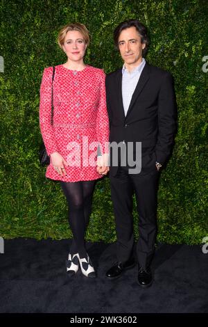 Greta Gerwig arriving at the Charles Finch and Chanel pre-Bafta party ...