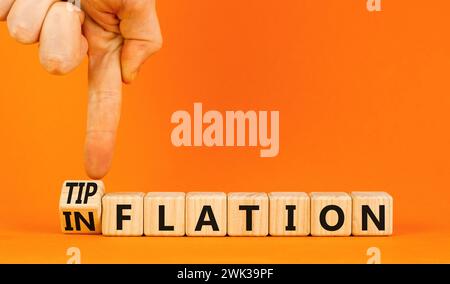 Inflation or tipflation symbol. Concept words Inflation Tipflation on ...