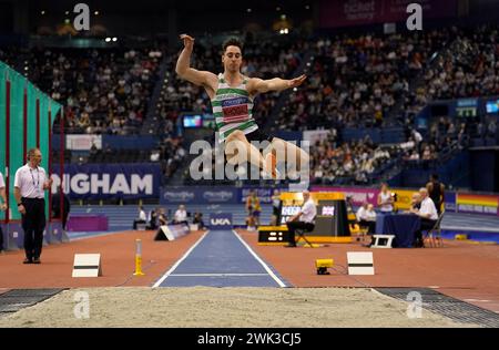 Samuel Khogali in the Men's Long Jump during day two of the UK ...