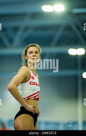 Belgian Elien Vekemans pictured in action during the warming-up for the ...
