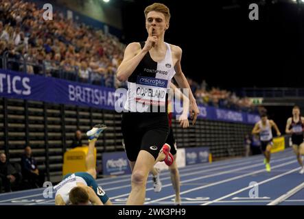 Birmingham, 18 February 2024, COPELAND Piers, 1500m Men Podium Pictures ...
