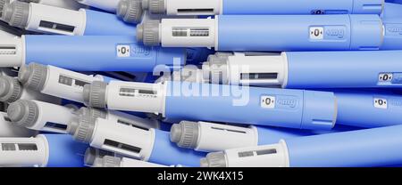 Injector / dosing pen for subcutaneous injection of antidiabetic ...