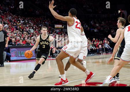 Purdue guard Braden Smith (3) drives past Conor Enright during the ...
