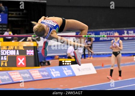 Birmingham England -18-2-2024 : COATES Callie Rae 1.74 in the High Jump ...