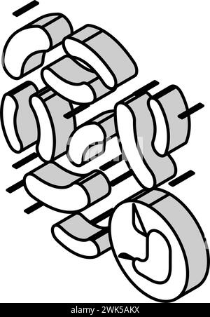gassing digestion system isometric icon vector illustration Stock ...