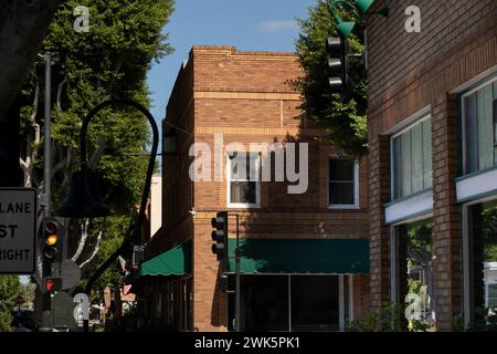 Tustin, California, USA - October 22, 2023: Afternoon sun shines on the ...