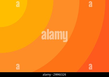 Orange concentric circles banner. Radial pattern. Sun, sunlight ...