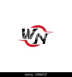 WN Initial ESport gaming logo. Game console shape style vector template ...