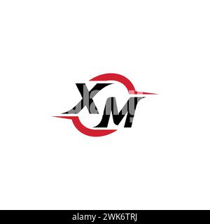 XM Initial ESport gaming logo. Game console shape style vector template ...