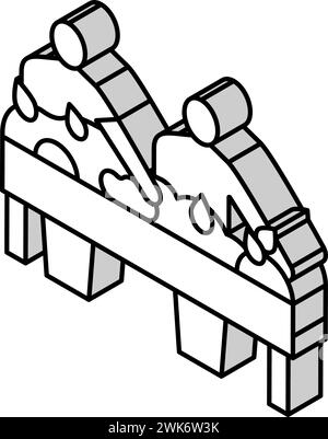 sorting line isometric icon vector symbol illustration Stock Vector ...