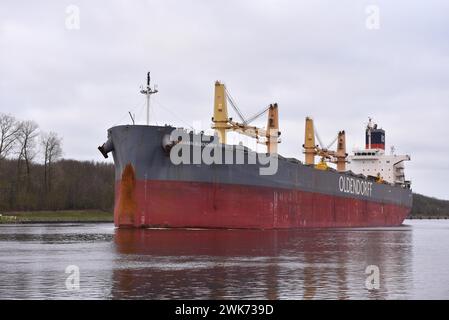 Cargo ship Benjamin Oldendorff in the Kiel Canal, Kiel Canal, Schleswig-Holstein, Germany Stock ...
