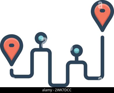 Icon for routing,pathway Stock Vector Image & Art - Alamy