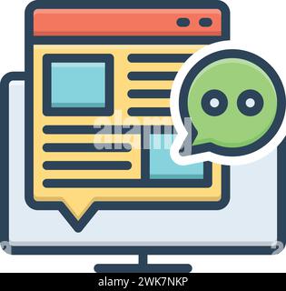 Icon for weblog,webpage Stock Vector Image & Art - Alamy