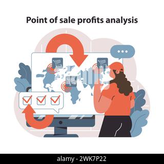 Point of Sale Profits Analysis. Visual representation of global sales ...