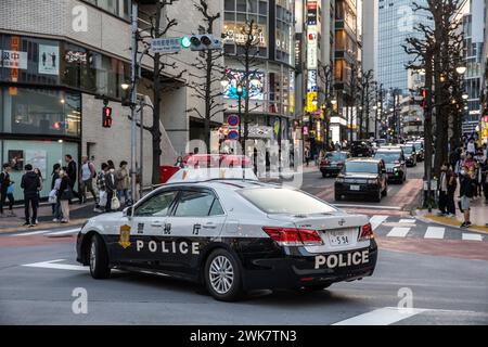 Police car in Tokyo Japan Stock Photo - Alamy