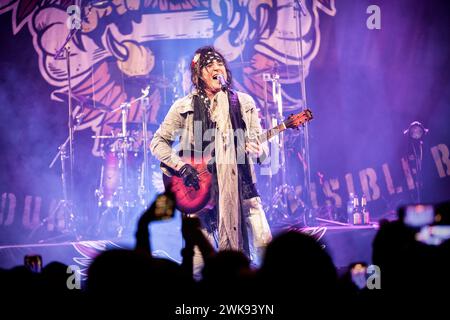Oslo, Norway. 17th, February 2024. The Norwegian glam rock band Wig Wam ...
