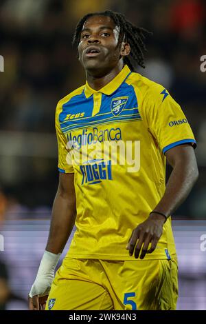 Caleb Okoli of Frosinone Calcio looks on during the Serie A Tim match ...