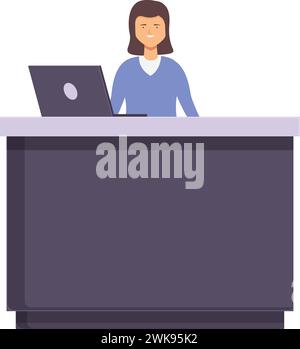 Work customer visitor icon cartoon vector. Client support. Happy help ...