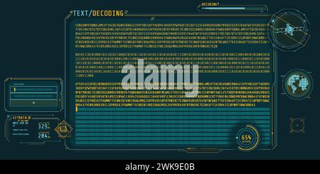 Design of a software interface for text decoding Stock Vector Image ...