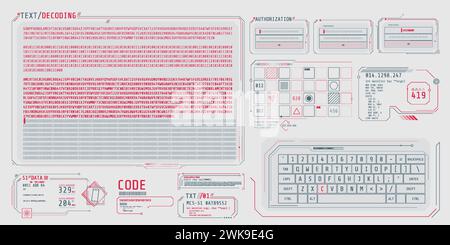 HUD interface elements for decoding data screen Stock Vector Image & Art - Alamy