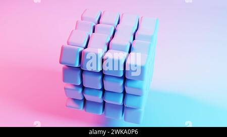 3D background composed of soft cubes, creating a visually appealing and ...