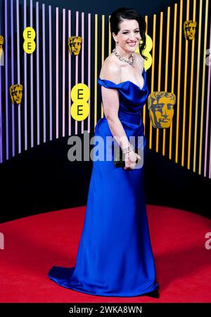 Lisa Selby attends the Bafta Film Awards 2024, at the Royal Festival ...