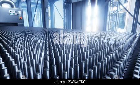 bolt factory process. Production line. 3d rendering Stock Photo - Alamy