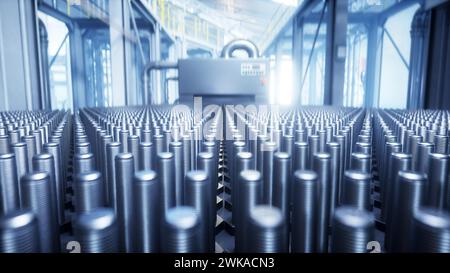 bolt factory process. Production line. 3d rendering Stock Photo - Alamy