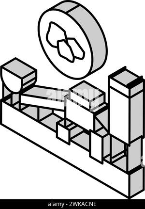 mineral processing plant isometric icon vector illustration Stock ...