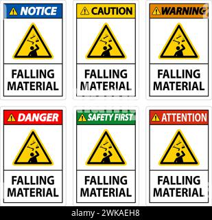 Danger Sign Falling Material Stock Vector Image & Art - Alamy