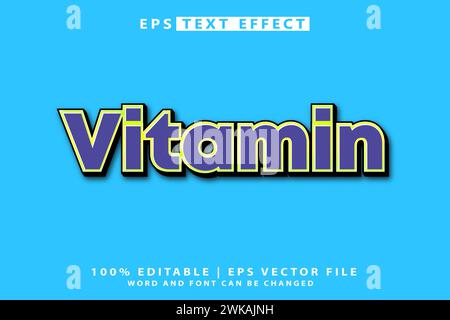 vitamin style 3d text effect Stock Vector Image & Art - Alamy