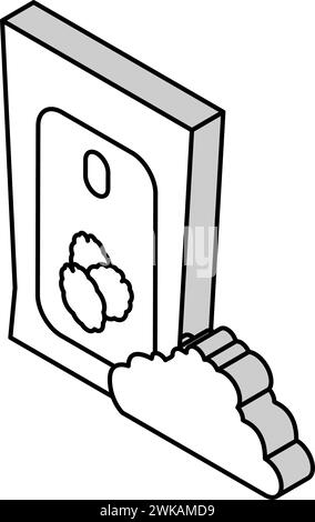 whole grain flour packaging isometric icon vector illustration Stock ...