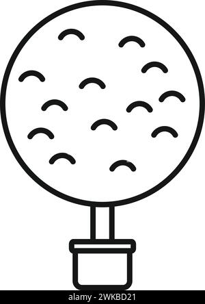 Garden trim pot icon outline vector. Working garden. Machinery climbing ...