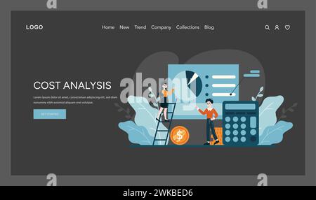 Cost Analysis illustration. Detailed expense breakdown and financial ...