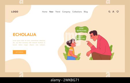 Capturing a moment of echolalia, this illustration gently portrays the ...