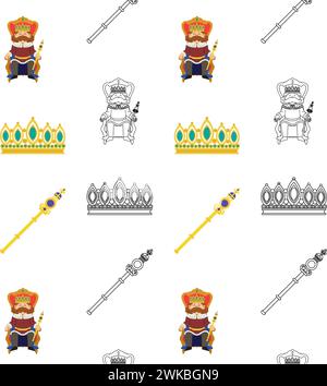 Royalty icons Pattern background Vector Stock Vector Image & Art - Alamy