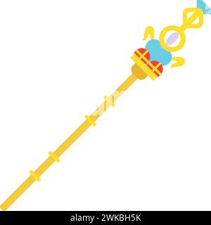 Colored royal staff icon Vector Stock Vector Image & Art - Alamy