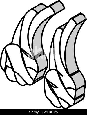 mutton farm animal meat isometric icon vector illustration Stock Vector ...