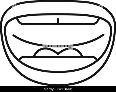 Diction spoken word icon outline vector. Care process. Articulation ...