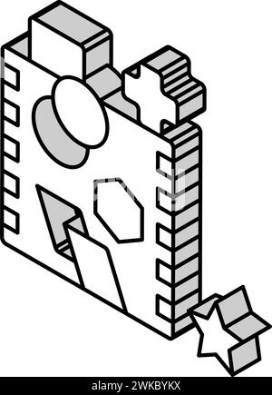 sorting line isometric icon vector symbol illustration Stock Vector ...