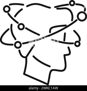 Vertigo spiral head icon outline vector. Face dizzy. Care health ...