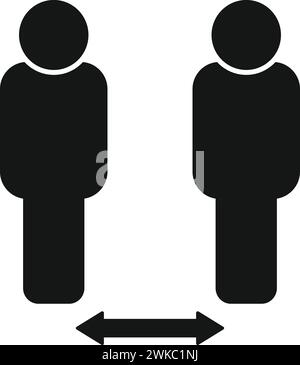 Avoid person contact icon simple vector. Gesture home prevention ...