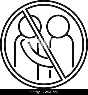 Avoid group person shake icon simple vector. Gesture crowd. People ...
