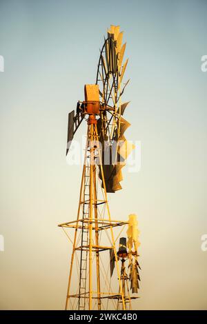 Wind turbine for pumping water, Namibia Stock Photo - Alamy