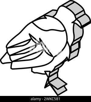 Fly crow icon isometric vector. Raven bird. Nature animal Stock Vector ...